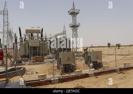 220 KV Switchyard and Main Control room in solar 320 MW Site Stock ...