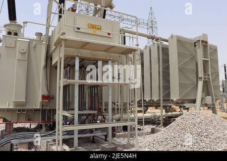 220 KV Switchyard and Main Control room in solar 320 MW Site Stock ...