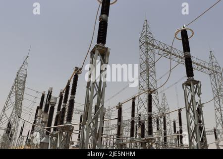 220 KV switchyard in 230 MW Solar plant Stock Photo - Alamy