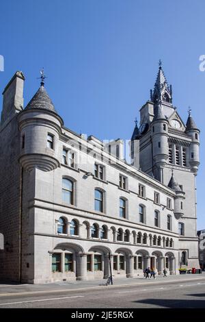 aberdeen town house or city hall with clock tower aberdeen scotland ...