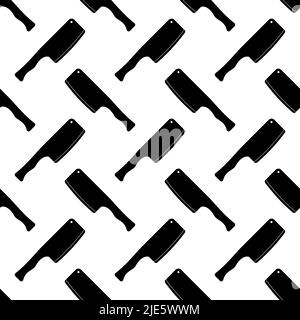 Meat Chopper Icon, Knife Seamless Pattern Vector Art Illustration Stock ...
