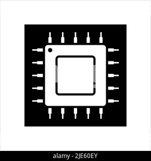 Cpu Icon, Central Processing Unit Vector Art Illustration Stock Vector ...