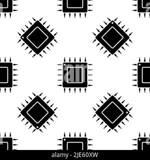 processing icon sign. Seamless pattern on a gray background. Vector ...