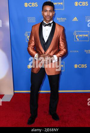 Tajh Bellow arrives at the 49th annual Daytime Emmy Awards on Friday ...
