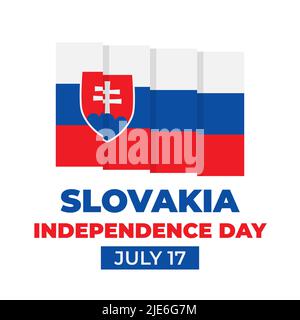 Slovakia Independence Day typography poster. Slovak national holiday on ...