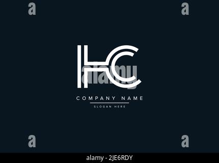H, C, HC Initial letter logo. Alphabet HC Handwritten Signature logo ...