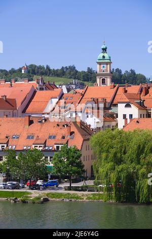 Slovenia, Maribor, general view, skyline, Drava River Stock Photo - Alamy
