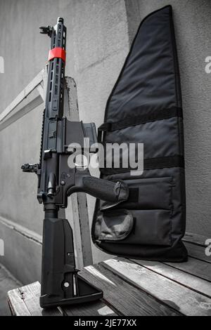 Modern carabiner and case for transportation and storage. Weapons for ...