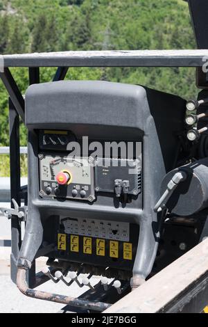 Mobile crane control levers Stock Photo - Alamy