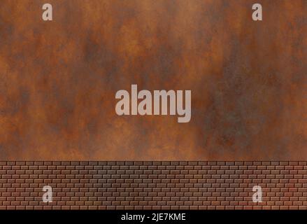 rusty industry metal brick wall Stock Photo - Alamy