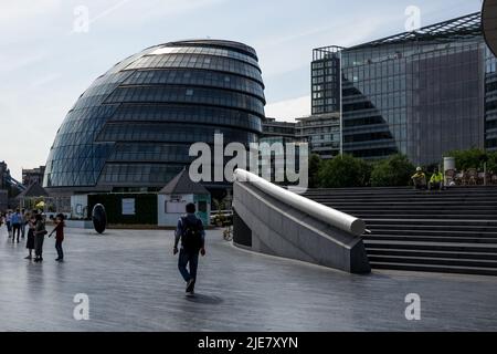 Architectural detail of The Queen's Walk a promenade located on the ...