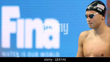 BUDAPEST, HUNGARY - JUNE 25: Justin Ress of USA competing at the Men's ...