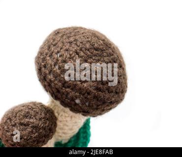 The vintage handmade Knitting patterns. Mushroom Stock Photo - Alamy