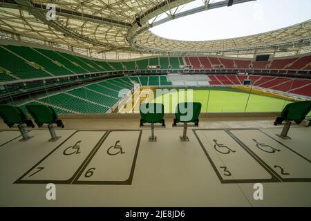 Al Thumama Stadium , a 40,000 seats arena and one of the 8 stadiums for 2022 FIFA World Cup ...