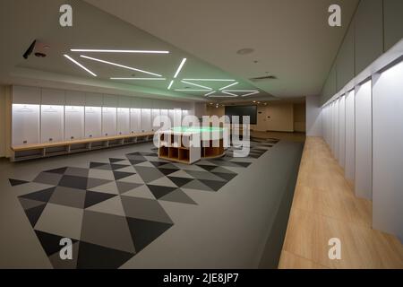 Team changing rooms at Al Thumama Stadium , a 40,000 seats arena and ...
