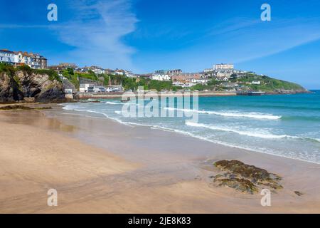 Overlooking Towan Beach Newquay on the North Cornish Coast Cornwall ...