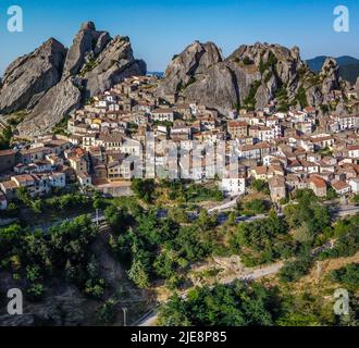 Panoramic view of the mountains of Basilicata in the province of ...