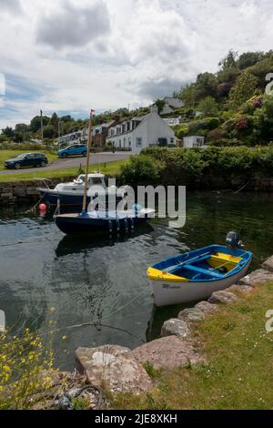 The charming village of Corrie on the Isle of Arran's east coast Stock ...