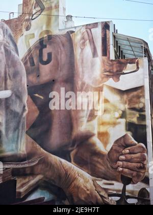 Athens alternative scene Exarcheia and port. Graffiti scene in city ...