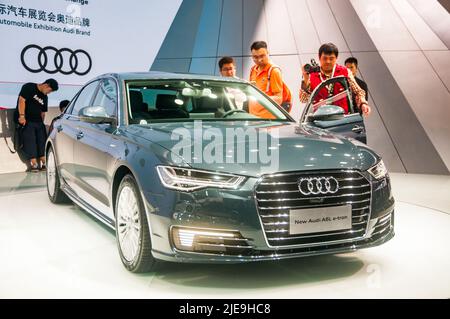 Audi A6L e-tron on display at the 2016 Guangzhou Auto Show Stock Photo - Alamy