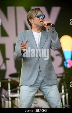Clark Datchler lead singer of Johnny Hates Jazz performs at Lets Rock ...