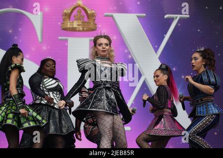 Six The Musical performing in West End Live in Trafalgar Square 2022 ...