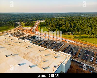 Aerial drone inspection Amazon warehouse construction Tallahassee ...