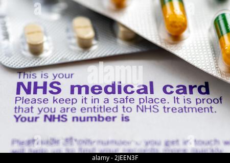 NHS medical card Stock Photo - Alamy