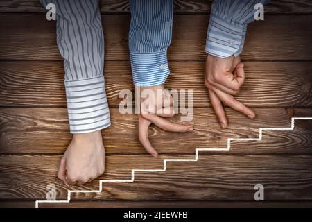 Business decrease concept . Mixed media Stock Photo - Alamy