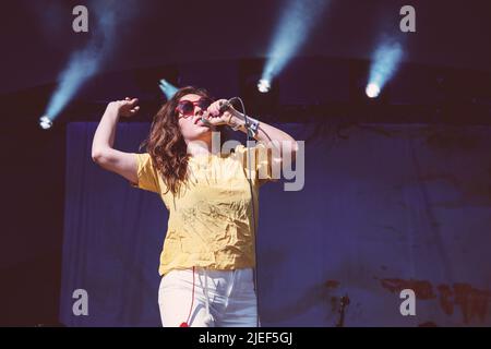 Ariel Engle of Broken Social Scene perform on stage at All Points East ...