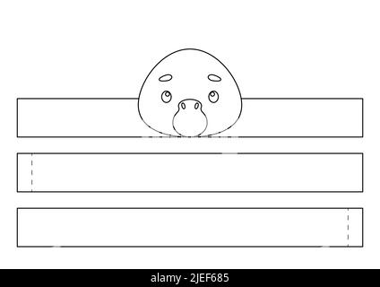 Printable platypus paper crown. Party headband die cut template for ...