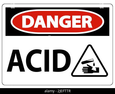 Label Acid Danger Sign On White Background Stock Vector Image & Art - Alamy