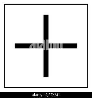 Caution Plus Positive Polarity Symbol Sign Stock Vector Image & Art - Alamy