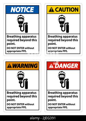 Warning Sign Breathing Apparatus Required Stock Vector Image & Art - Alamy