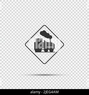 Open railroad crossing sign on transparent background,vector ...