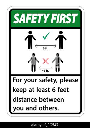 Safety First Keep 6 Feet Distance,For your safety,please keep at least ...