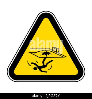 Fall Hazard Symbol Sign Isolate on White Background,Vector Illustration ...