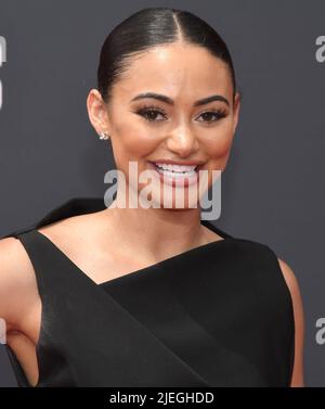 Tamera Kissen arrives at the BET Awards on Sunday, June 26, 2022, at ...