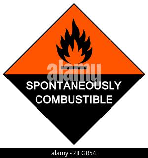 Spontaneously Combustible Symbol Sign Isolate On White Background ...