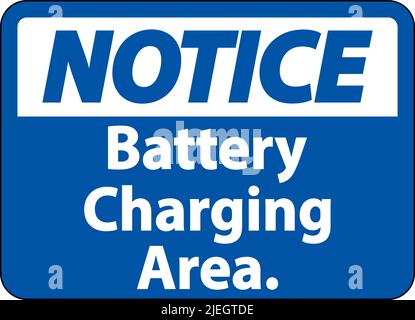Notice battery charging area Sign on transparent background,vector ...