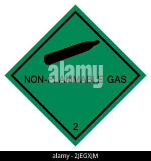 Non-Flammable Gas Symbol Sign Isolate On White Background,Vector ...