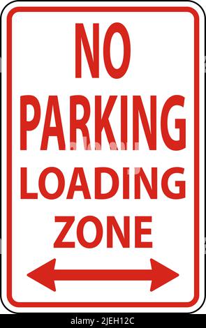 Loading area no parking notice sign. Warehouse safety signs and symbols ...