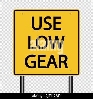 Use low gear sign on transparent background,vector illustration Stock ...