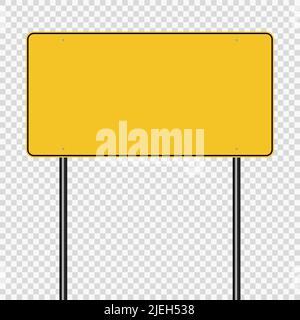 sign road yellow on transparent background,vector illustration Stock ...