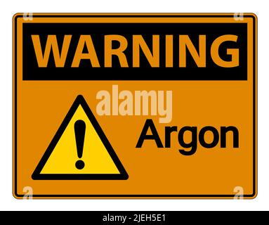 Warning Argon Symbol Sign Isolate On White Background,Vector ...