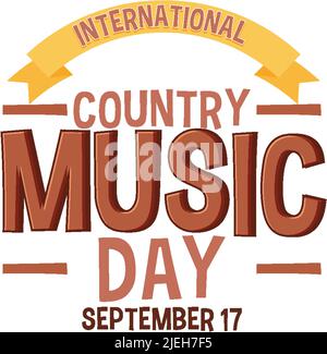 International Country Music Day Banner illustration Stock Vector Image ...