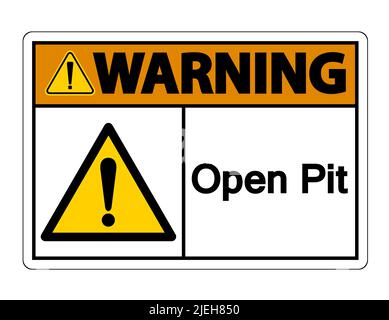 Danger Open Pit Symbol Sign Isolate On White Background,Vector ...