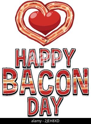 International bacon day logo banner illustration Stock Vector Image ...