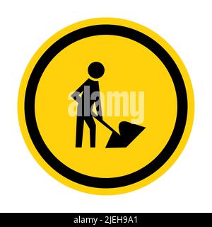 Men At Work Symbol Sign Isolate on White Background,Vector Illustration ...