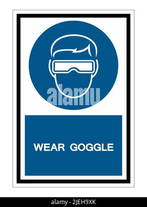 Symbol wear goggles Sign Isolate On White Background,Vector ...